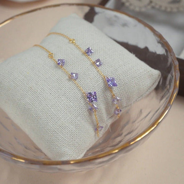 Amethyst Threader Earrings (Solid Silver) | Abbott Atelier | Artisan ...