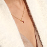 Baroque Ruby Necklace (Solid Silver) | Abbott Atelier | Romantic Jewelry