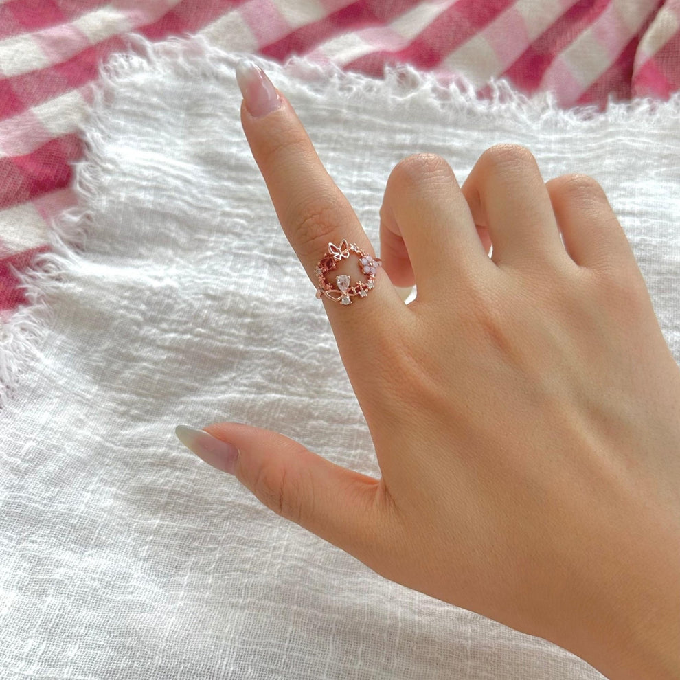 Butterfly & Flower Ring - Posy | Abbott Atelier | Artisan Jewelry