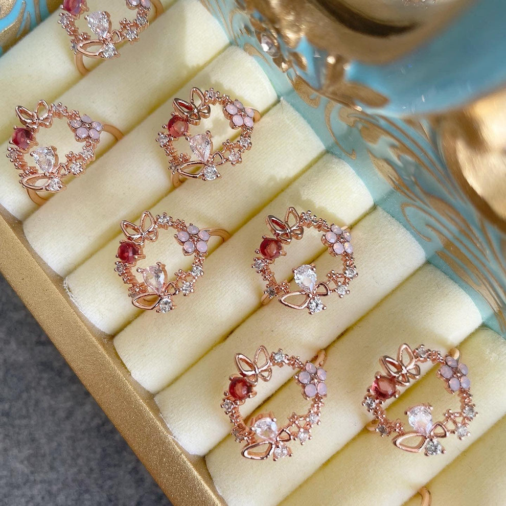 Butterfly & Flower Ring - Posy | Abbott Atelier | Artisan Jewelry