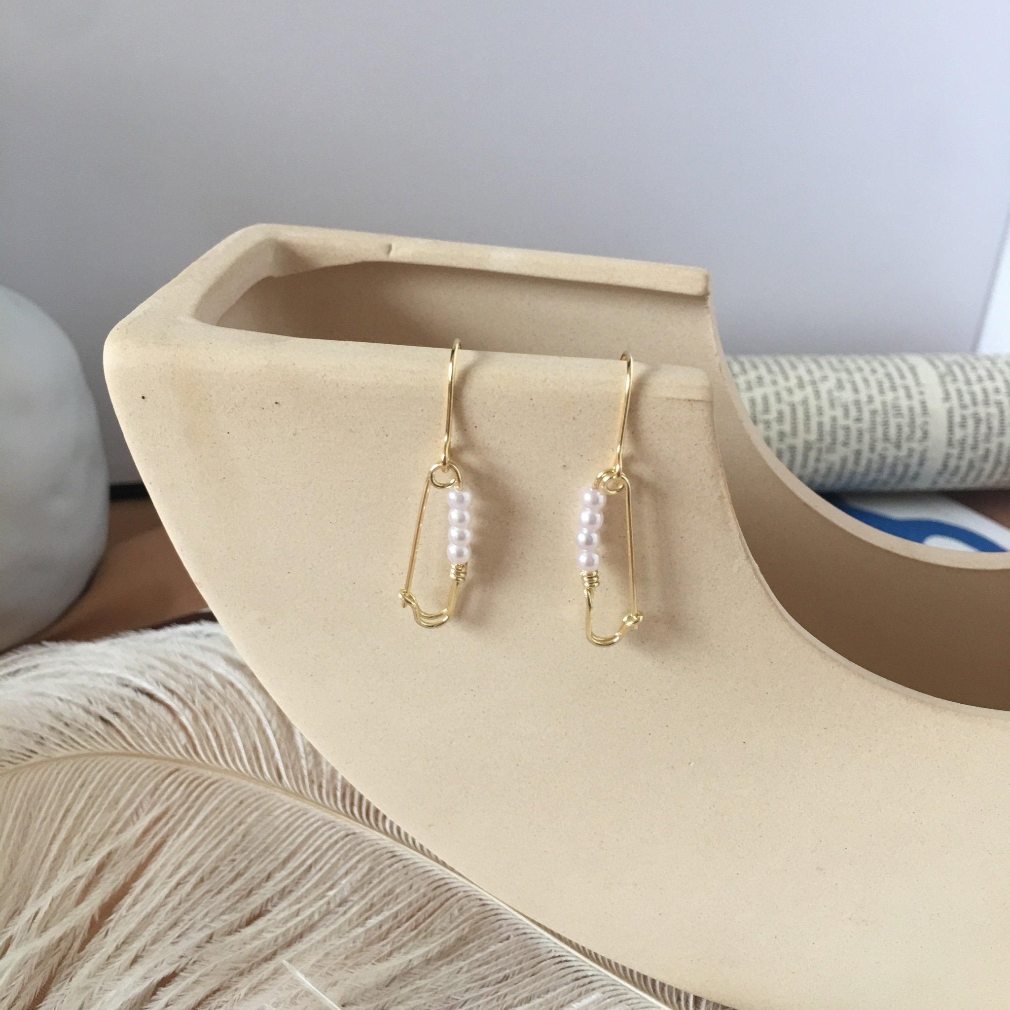 Safety Pin Earrings | Abbott Atelier | Artisan Jewelry