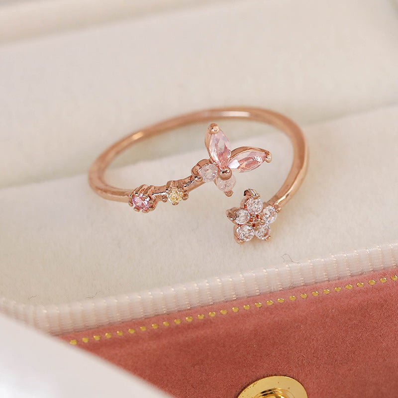Pink Butterfly Ring | Abbott Atelier | Artisan Jewelry