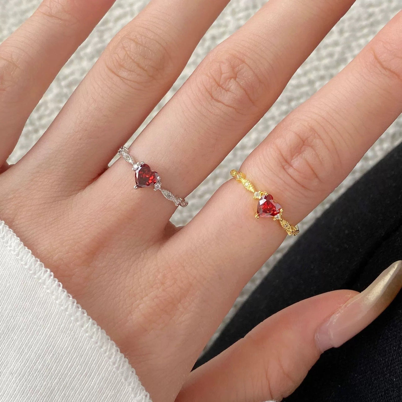 Ruby Heart Ring (Solid Silver) | Abbott Atelier | Artisan Jewelry