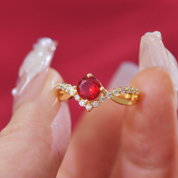 Ruby Twist Ring | Abbott Atelier | Romantic Jewelry